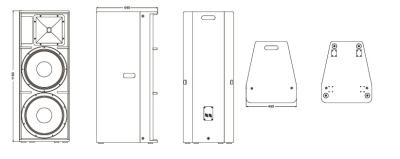 Cina Dual 15 inch outdoor speaker full range stage speaker 2-way 15 inch speaker with two 15 inch TR215 in vendita