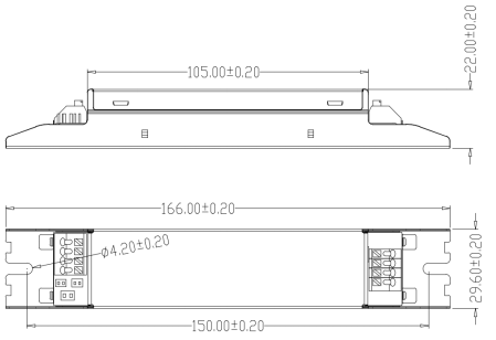 LED conversion kit dimension diagram