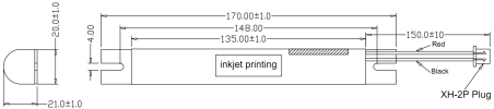 Battery dimension diagram - Figure A