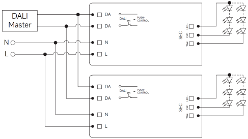DALI Dimming wiring diagram