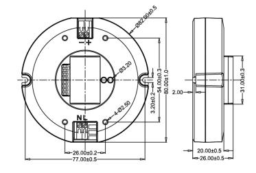 MLC28C-NDP2 dimensions