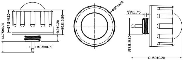 Mini PIR Motion Sensor dimensions diagram