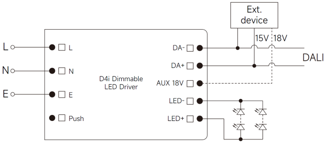 Wiring diagram for LED driver