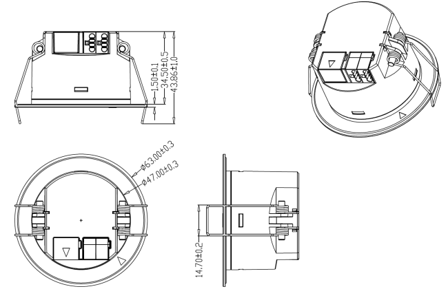 Product dimension diagram