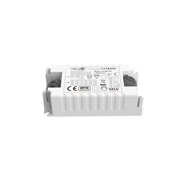 20W Casambi Bluetooth LED driver con uscita di corrente costante 200-550mA e 5 anni di garanzia