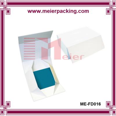 China Ivory folding gift box/Apparel cardboard paper packaging box ME-FD016 for sale