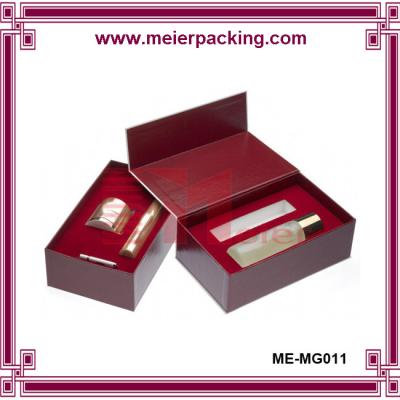 China Luxury paper packaging perfume box, cosmetic handmade magnetic gift box ME-MG011 for sale