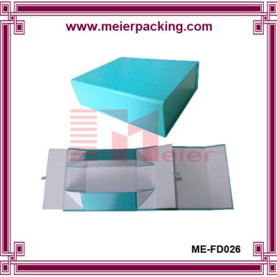 China Shoe box, Paper shoe boxes, Blue foldable paper packaging box ME-FD026 for sale