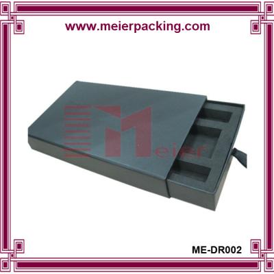 China Black cosmetic paper slide box with EVA insert ME-DR002 for sale