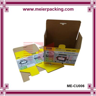 China Custom flat packed calculator paper packaging box, recycle paper electronic box ME-CU006 for sale