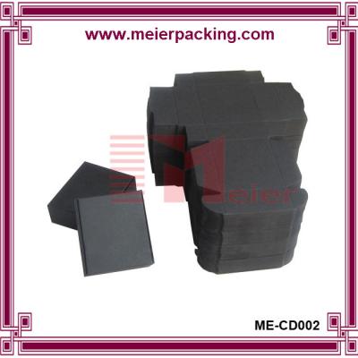China Flat Packed Paper Box, Small Size Black Cosmetic Paper Box ME-CD002 for sale