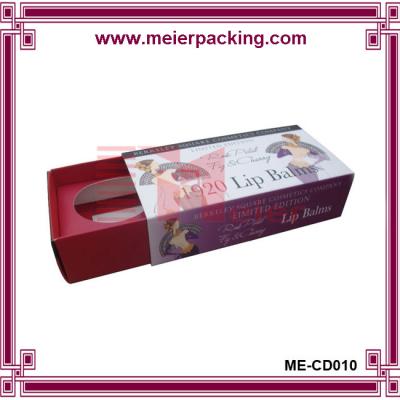 China Custom hair extension packaging box, lip balms paper packaging box wholesale ME-CD010 for sale