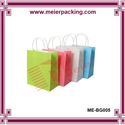 China Custom mall shopping bag/recycled kraft paper bag Medium with Handles ME-BG005 for sale