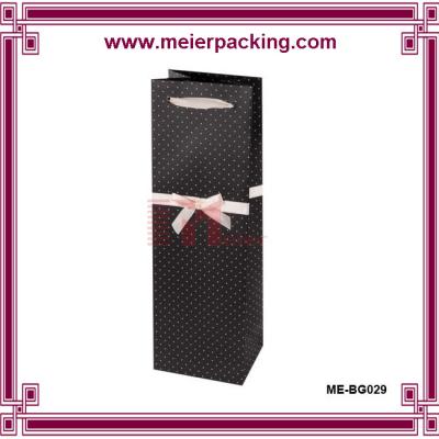 China Wine paper bag single wine bottle wedding gift bags ME-BG029 for sale