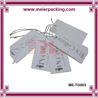 China Silver Foil Luxury Ivory Paper Hang Tags ME-TG003 for sale