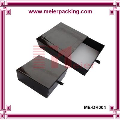 China Specialized drawer open glossy black carton paper box ME-DR004 for sale