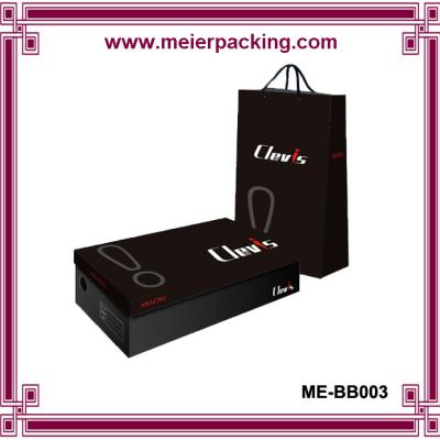 China Sandal paper shoe packaging box/Empty shoes box and beauty gift bag ME-BB003 for sale