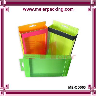 China Hangable Hair Extension Paper Packaging Box ME-CD003 for sale