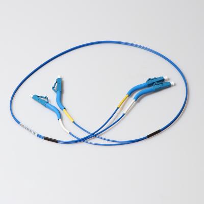 China Customized 1m SC LC Fiber Patch Cord Cable With 90 Degree Angle Boot for sale