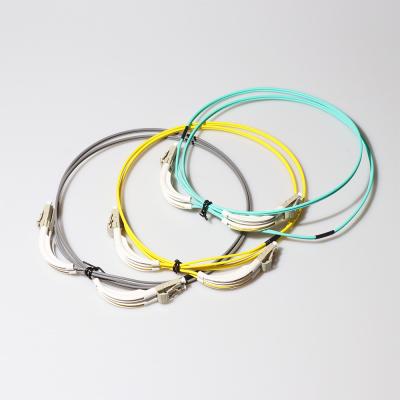 China Customized 1m SC LC Fiber Patch Cord Cable With 90 Degree Angle Boot for sale