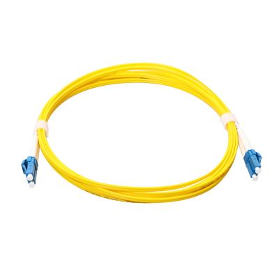 China 3m Outdoor LC LC Fiber Patch Cord Yellow Color For CATV LAN MAN for sale