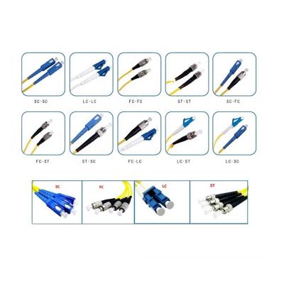 China 9/125 Single Mode Fiber Optical Cable Duplex ST LC FC SC - SC UPC for sale