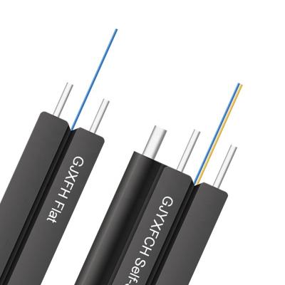 China 1 2 4 Kern-Faser-Optikinnen-/flaches FTTH-Transceiverkabel im Freien zu verkaufen