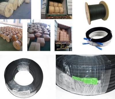 China 1 2 4 Kern-Faser-Optikinnen-/flaches FTTH-Transceiverkabel im Freien zu verkaufen