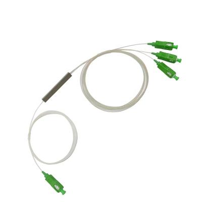 China G657A1 FTTH 1x2 Fiber Optic Splitter , Mini PLC Splitter SC APC 0.9mm for sale
