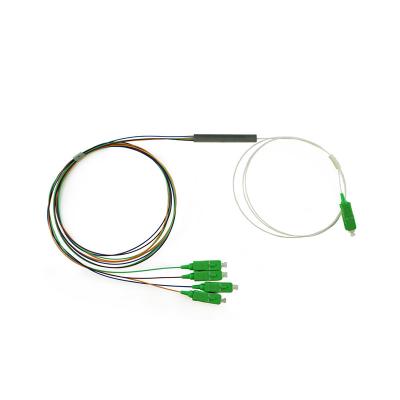 China G657A1 FTTH 1x2 Fiber Optic Splitter , Mini PLC Splitter SC APC 0.9mm for sale