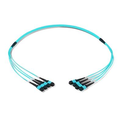 China 12 Core 24 Core Fiber Cable Patch Cord , Mtp Mpo Patch Cable Om3 Om4 For Qsfp for sale