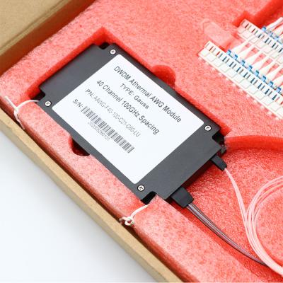 China Customized Athermal AWG Dwdm Mux Demux Module 40CH 100GHz Flat Top for sale
