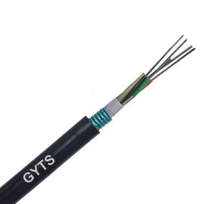 Cina 96 cavo del cavo a fibre ottiche del centro G652D con il filo di acciaio della guaina del PE GYTS in vendita