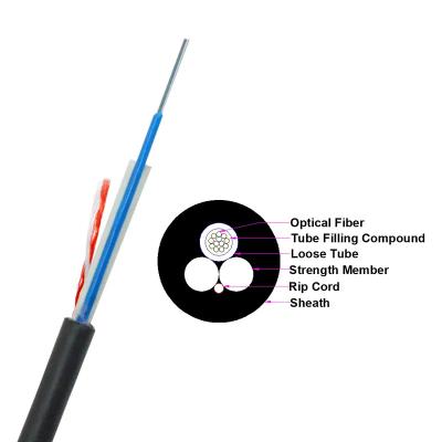 China FRP Strength Fiber Optic Outdoor Cable 24 Cores G.652D Type OEM ODM for sale