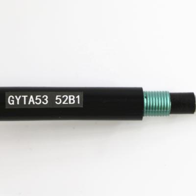 China GYTA53 openlucht Optische Vezelkabel 12 Kern met PE Schedeapl Staaldraad Te koop