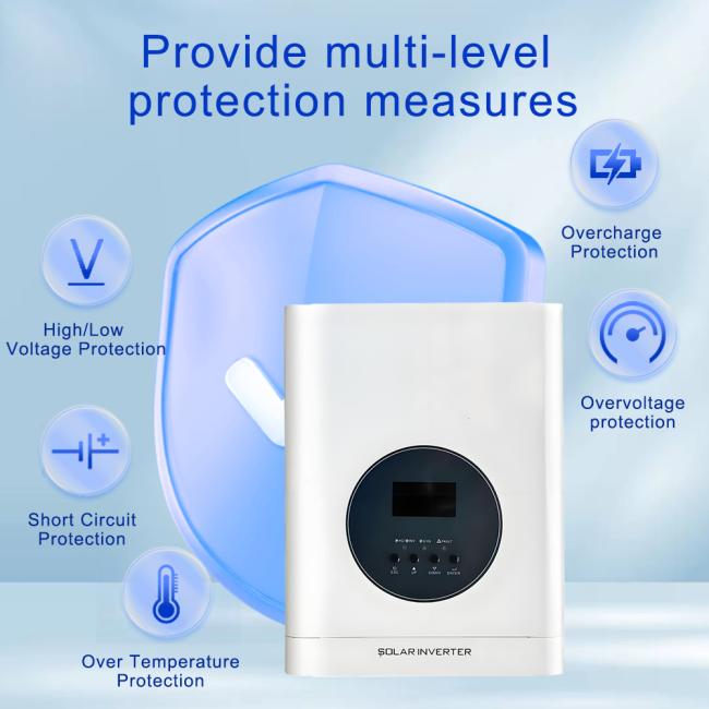 Professional 800W Hybrid Solar Inverter side view