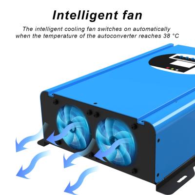 China Invertidor de onda senoidal pura de 3 kW Invertidor bidireccional conectado a red con pantalla LCD en venta