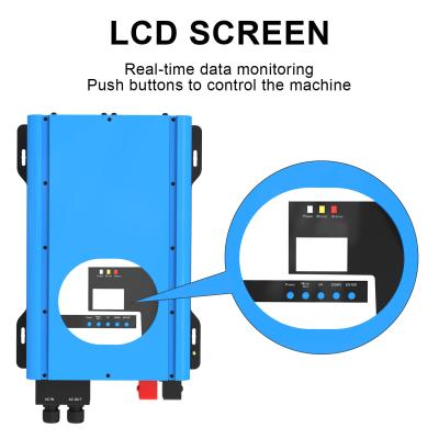 China Invertidor de onda senoidal pura de 3 kW Invertidor bidireccional conectado a red con pantalla LCD en venta