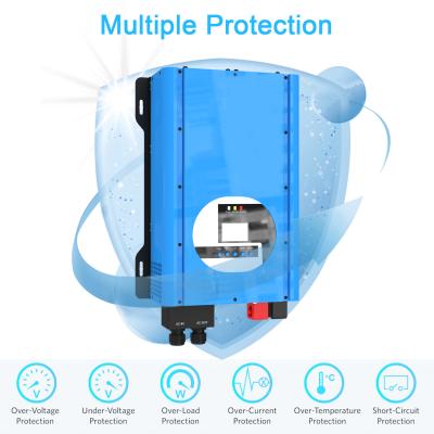 China Invertidor de onda senoidal pura de 3 kW Invertidor bidireccional conectado a red con pantalla LCD en venta