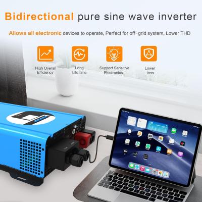 China 3000 Watt Bidirectional DC AC Inverter 12V Dc To AC 220V Ups Power Inverter 50/60HZ for sale