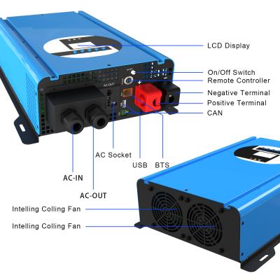 China 3000 Watt Bidirectional DC AC Inverter 12V Dc To AC 220V Ups Power Inverter 50/60HZ for sale