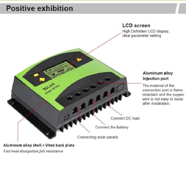 Quality 24V 12V PWM 60a Solar Charge Controller 30A PWM Solar Regulator for sale