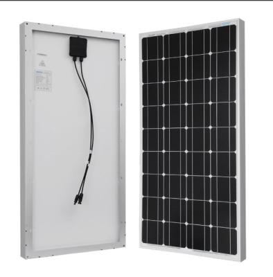 Cina 18V 24V 36V 48V pannello solare in vetro di alluminio 100w pannello solare rigido alte prestazioni in vendita