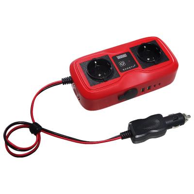 China SDK Network SZSSTH DC 12V To 220V 230V 240V AC 2AC Outlet 2USB Port 200W Socket GaN PD Fast Charger Car Power Inverter for sale