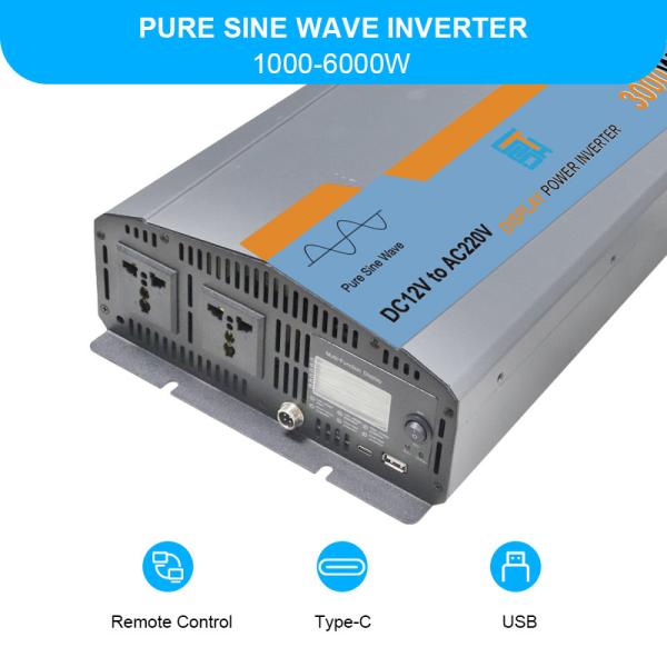 Quality 3000W High Frequency Pure Sine Wave Inverter 12V 220V Output Type Single MTS for sale