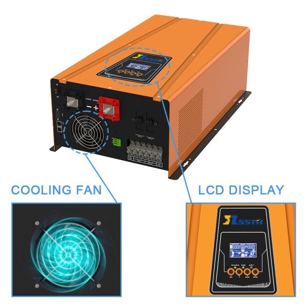 Quality 8KW 10KW 12KW DC To AC Pure Sine Wave Inverter Toroidal Inverter Overload for sale