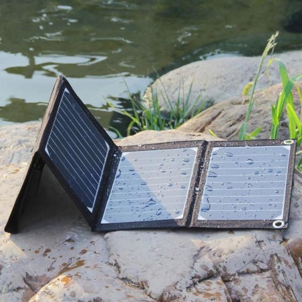 Quality Dual USB Charger 20W Foldable Solar Panel Bag Fold Away Solar Panels Lightweight for sale