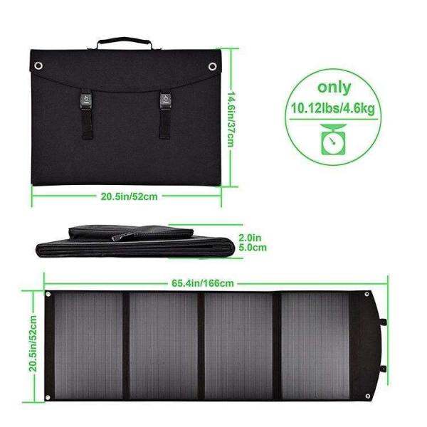 Quality Solar Folding Bag 100W 120W 200W 300 Watt Solar Charger Panel 156.75mmx156.75mm for sale
