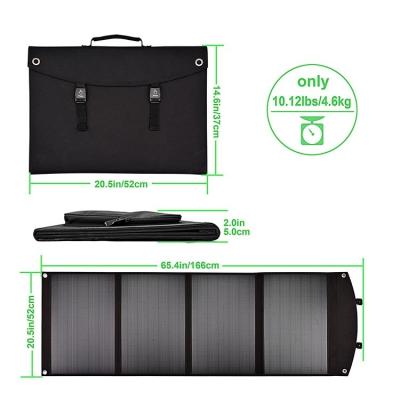 China Cellphone Charging 120w Folding Solar Panels With TPT PET EVA Solar Cell Water Fabric for sale