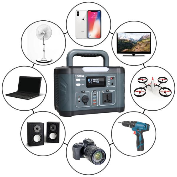 Quality Pure Sine Wave Portable Power Station 799.2wh / 1000 Watt Solar Generator OEM for sale